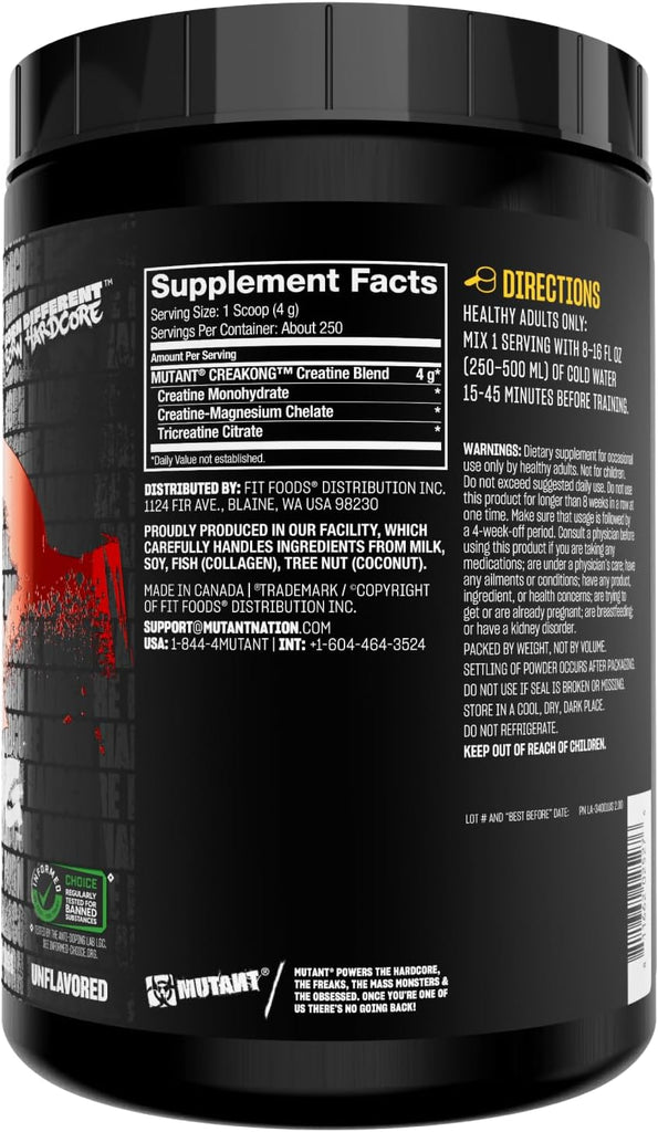 Mutant Creakong Advanced Creatine 300g – MBT NUTRITION